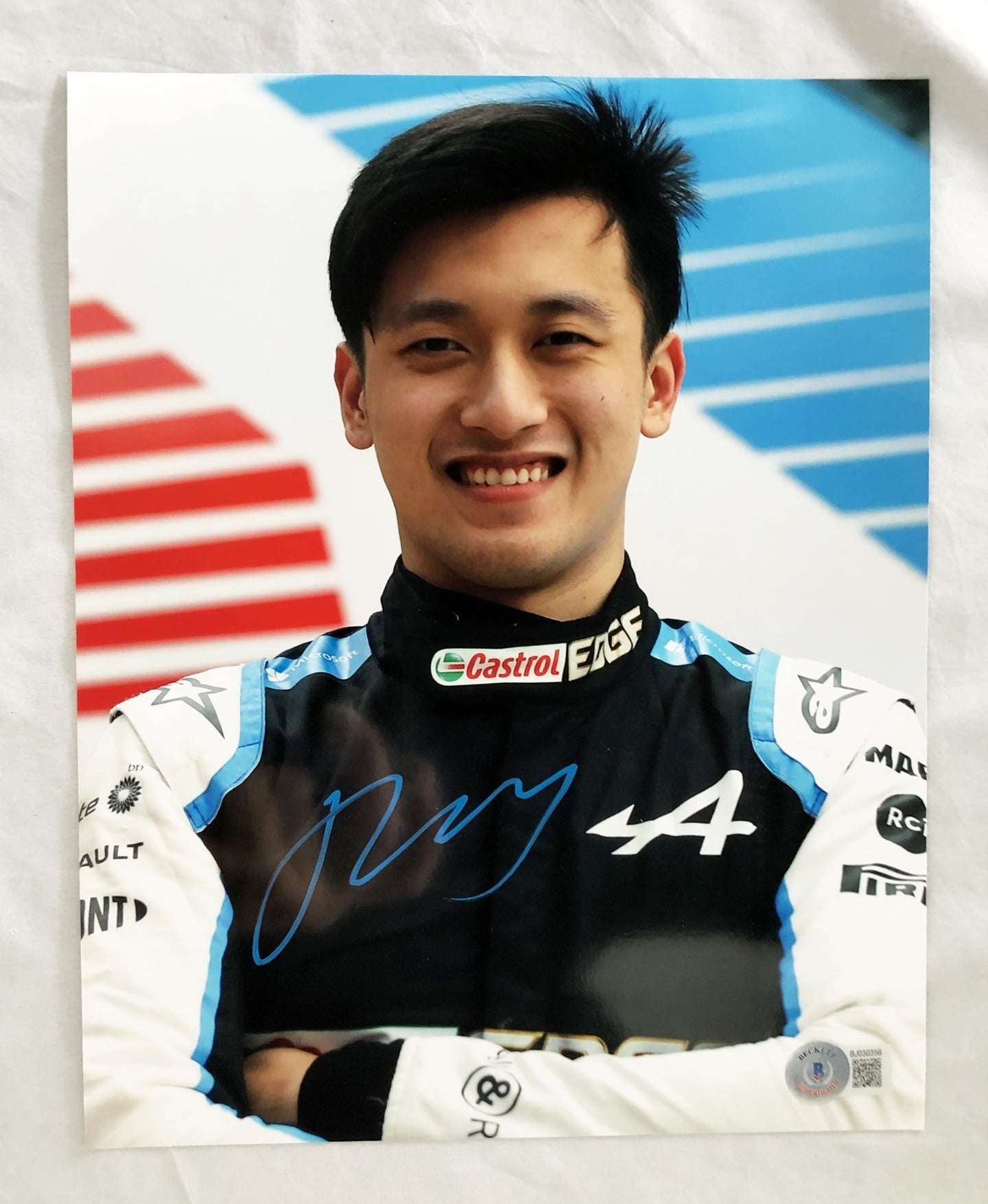 Zhou Guanyu Signed 8x10 Photo Beckett BAS Formula 1 F1 Alfa Romeo 1 ...