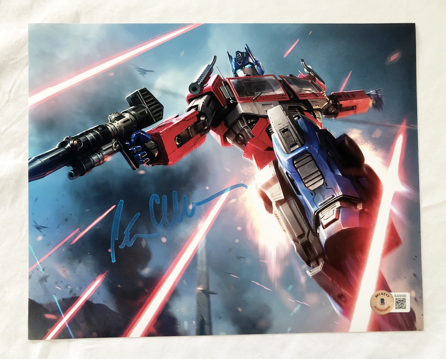 Peter Cullen Signed 8x10 Photo Transformers Optimus Prime Beckett BAS 5 ...