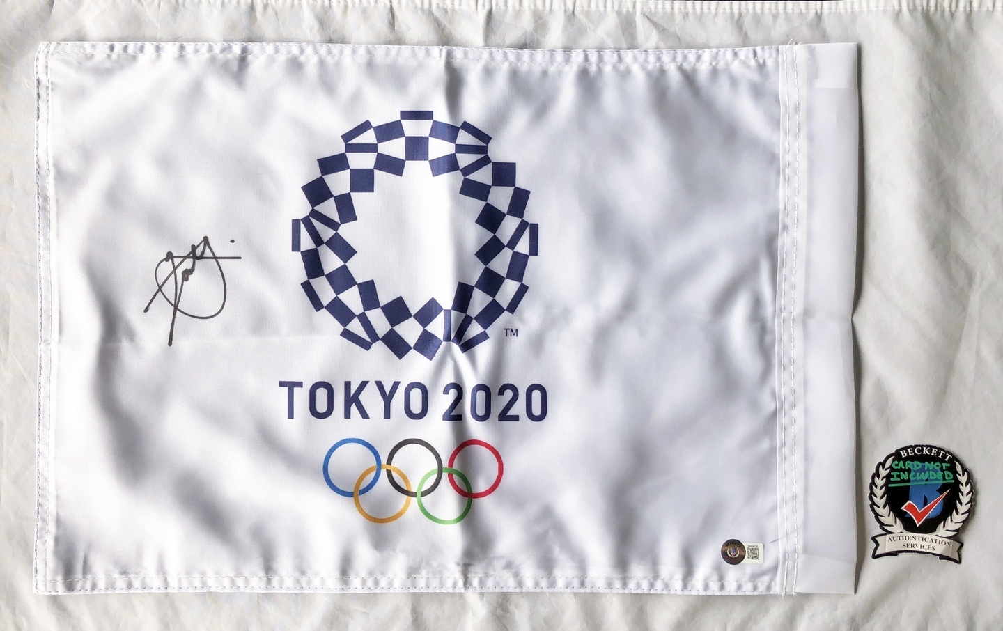 Xander Schauffele Signed 2020 Tokyo Olympics Flag Gold Medal Champ ...