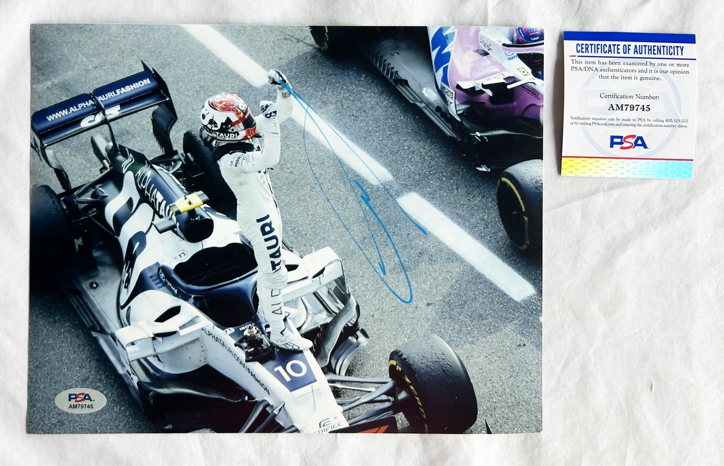 Pierre Gasly Signed 8x10 Photo Formula 1 F1 Alpha Tauri PSA/DNA 1 ...