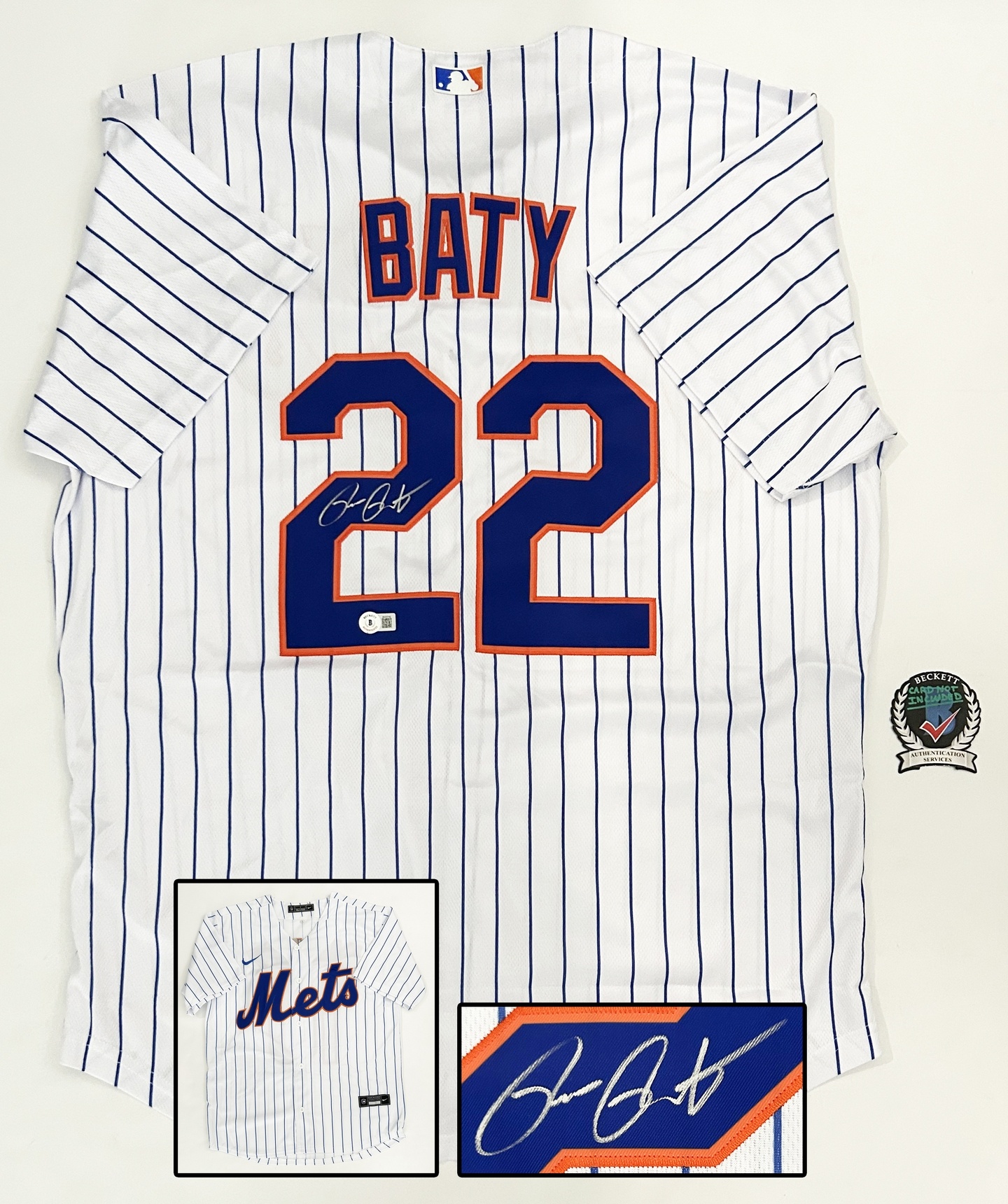 Brett Baty Signed Jersey New York Mets Beckett BAS - Memorabilia For Less