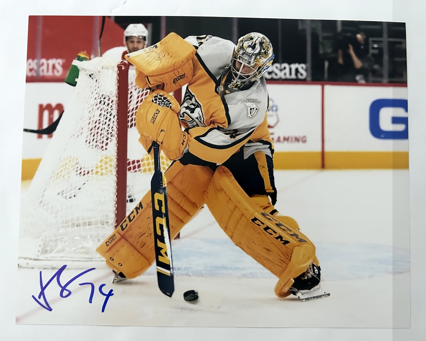 Juuse Saros Signed 8x10 Photo Nashville Predators 1 - Memorabilia For Less