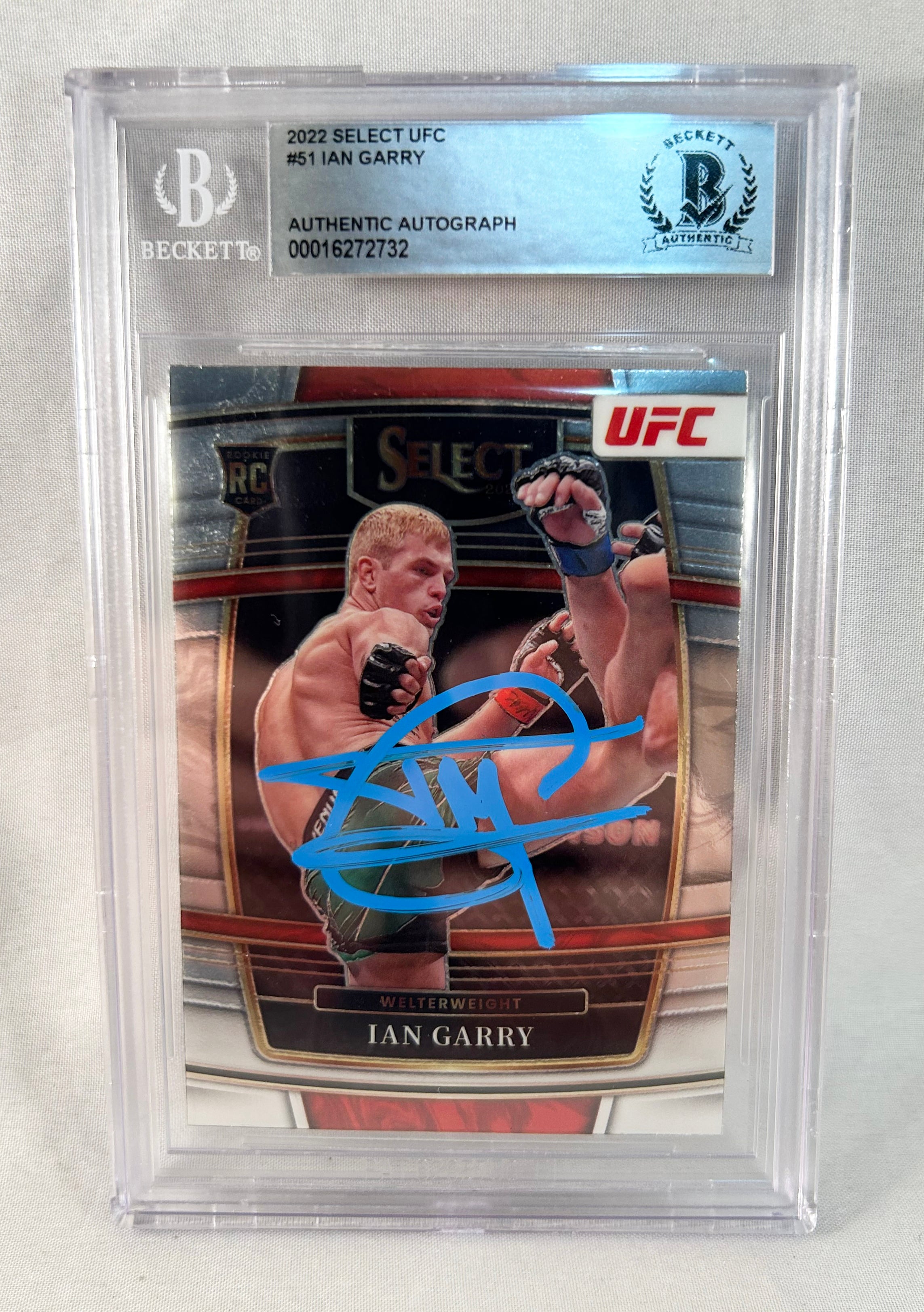 Ian Garry Signed Rookie Card 2022 Select UFC #51 Beckett BAS ...