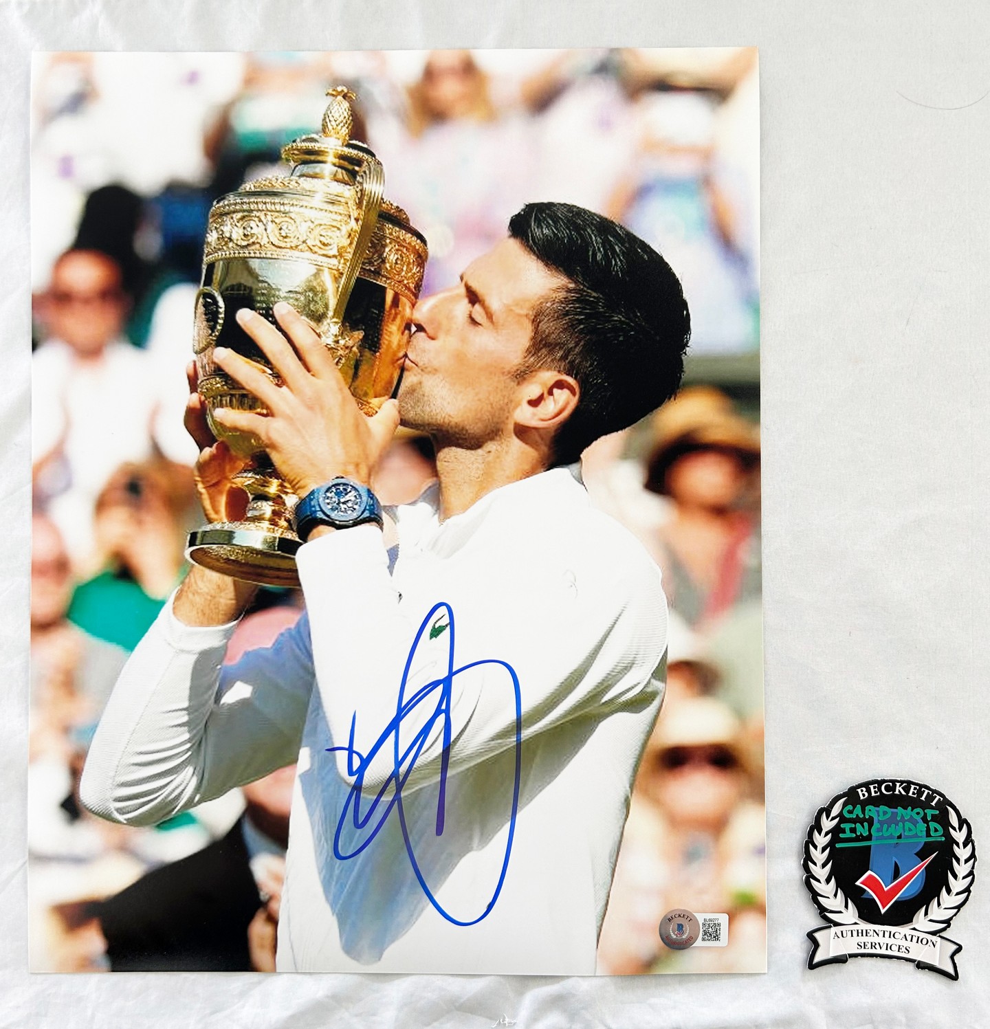 Novak Djokovic Signed 11x14 Photo Beckett BAS - Memorabilia For Less