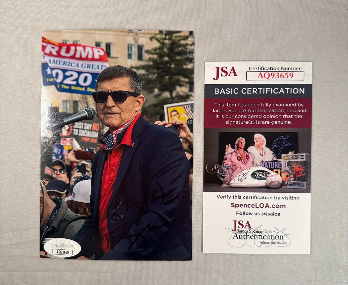 General Michael Flynn Signed 4x6 Photo JSA 1 - Memorabilia For Less