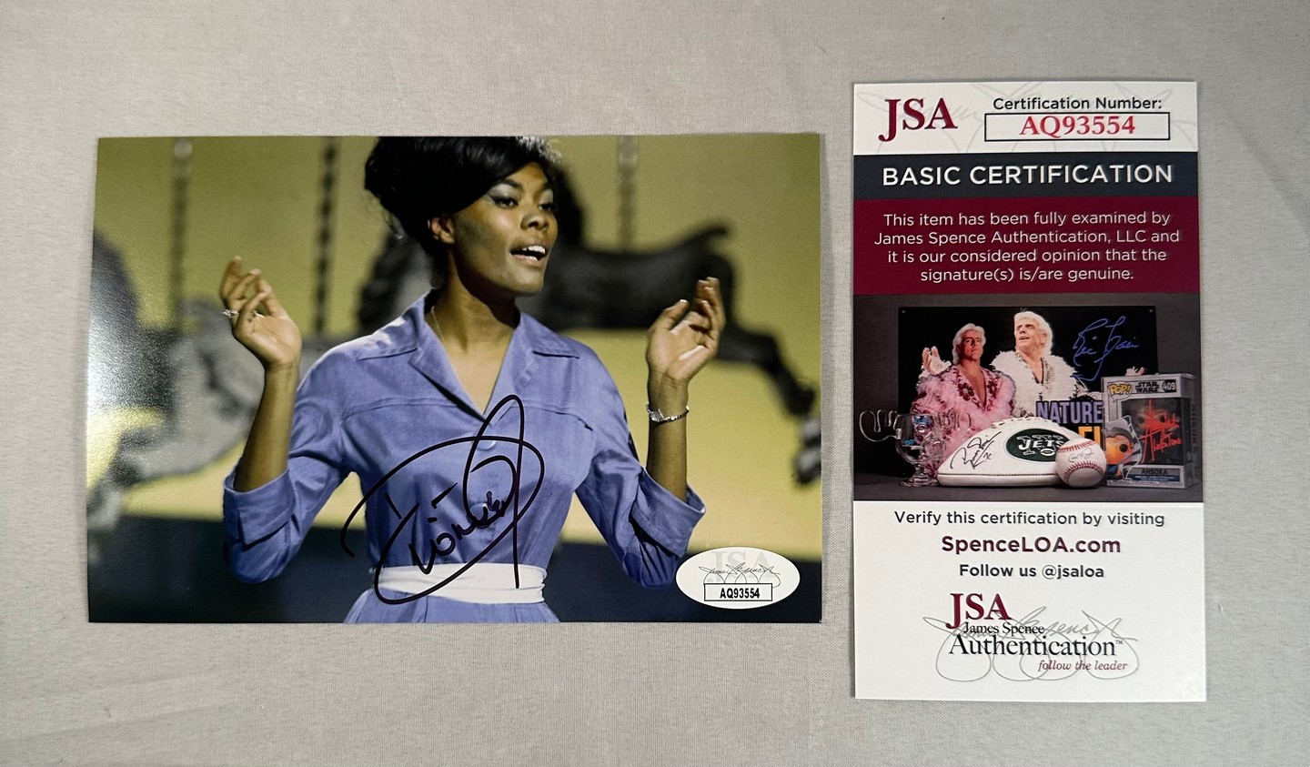 Dionne Warwick Signed 4x6 Photo JSA 2 - Memorabilia For Less