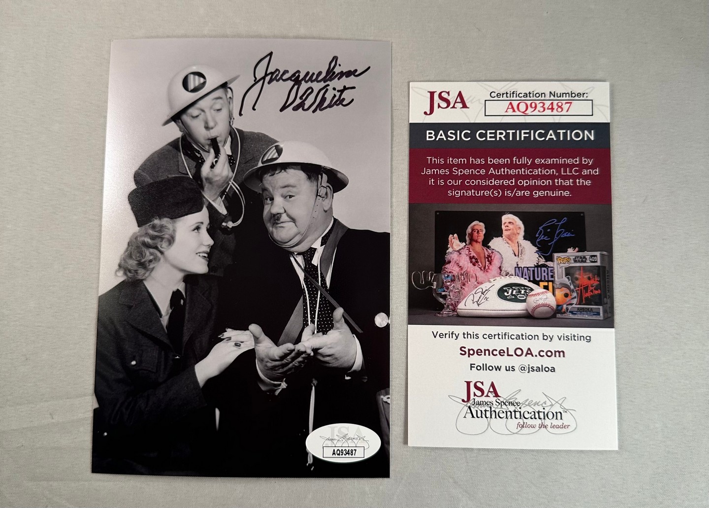 Jacqueline White Signed 4x6 Photo JSA - Memorabilia For Less
