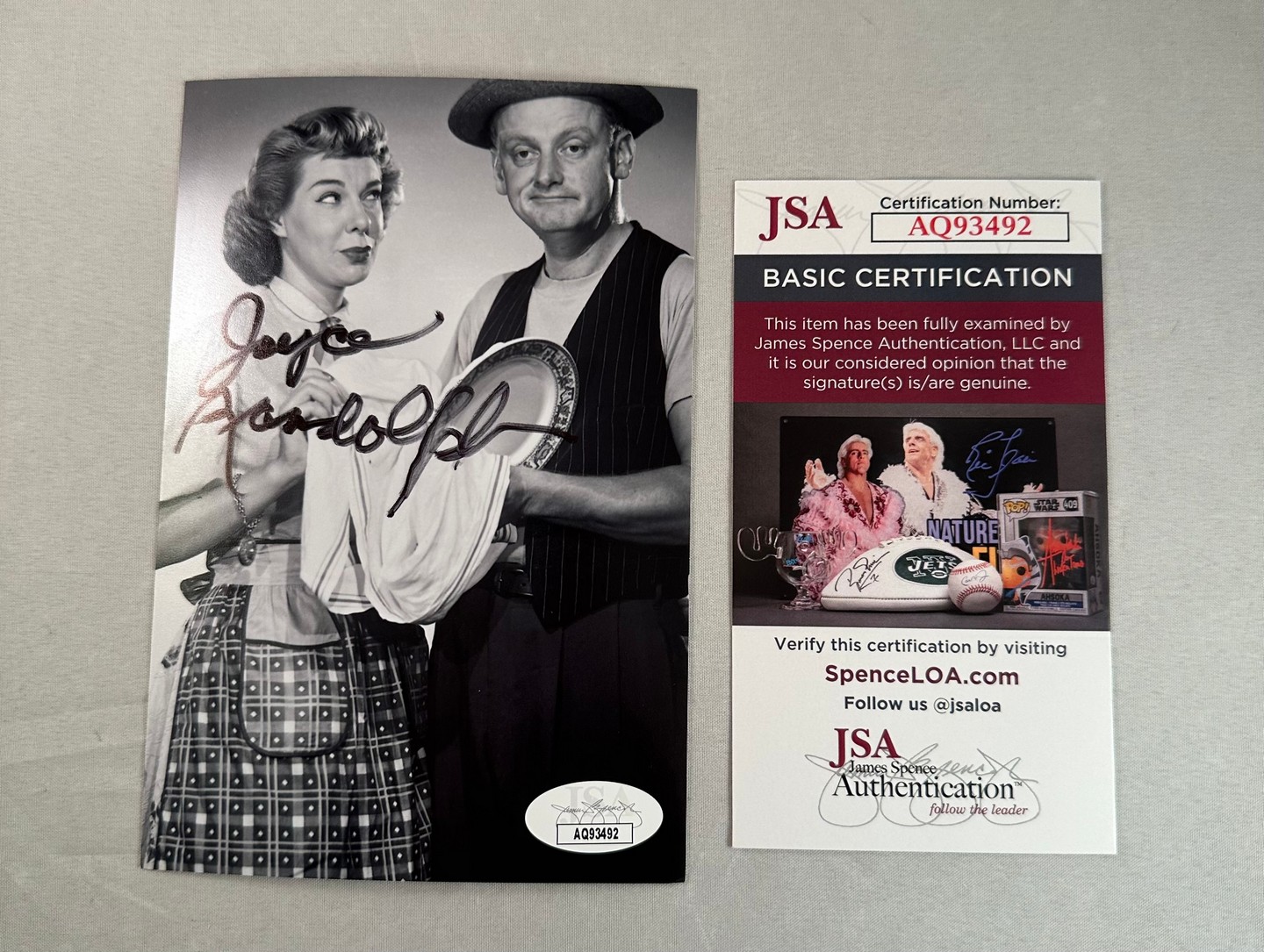 Joyce Randolph Signed 4x6 Photo JSA 1 - Memorabilia For Less