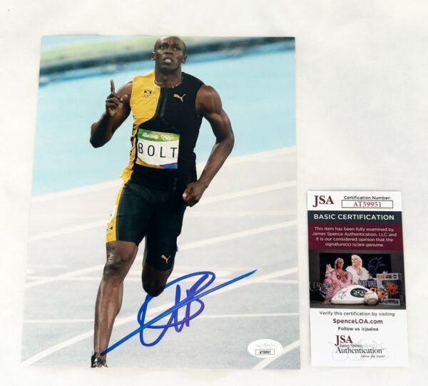 Usain Bolt Signed 8x10 Photo Olympics Gold JSA 24 - Memorabilia For Less