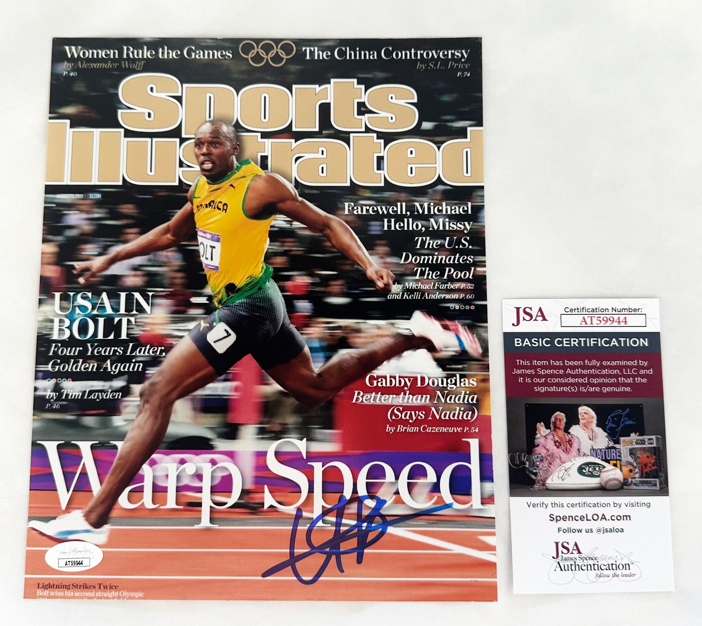 Usain Bolt Signed 8x10 Photo Olympics Gold JSA 31 - Memorabilia For Less