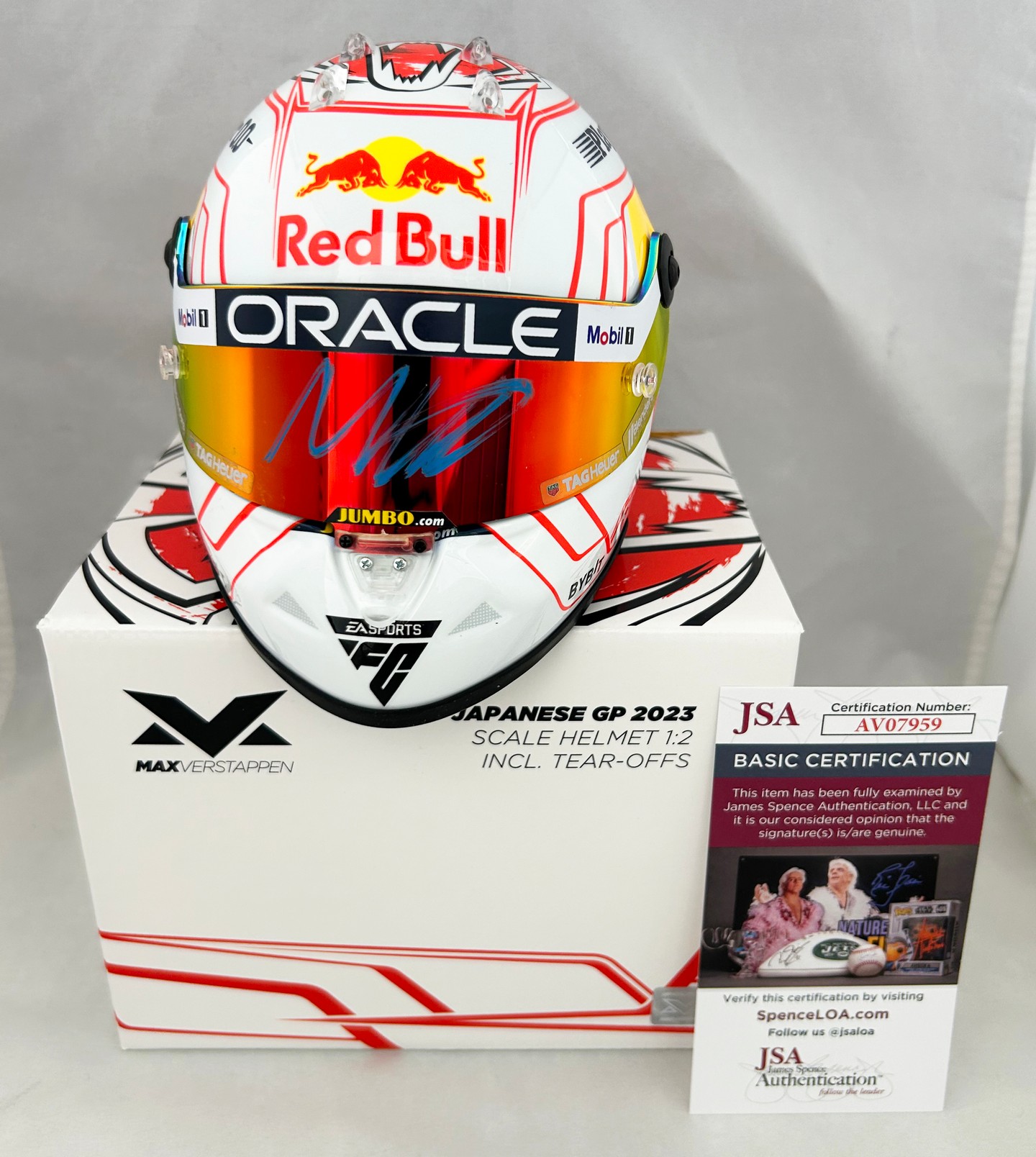 Max Verstappen Signed Helmet 1:2 2023 Japanese GP Red Bull Formula 1 F1 ...