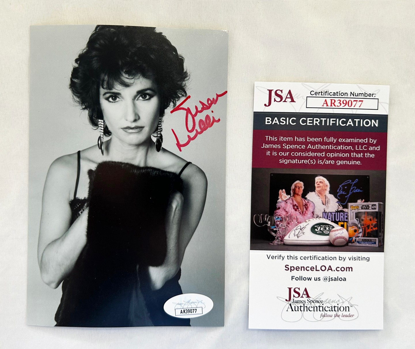 Susan Lucci Signed 4x6 Photo JSA - Memorabilia For Less