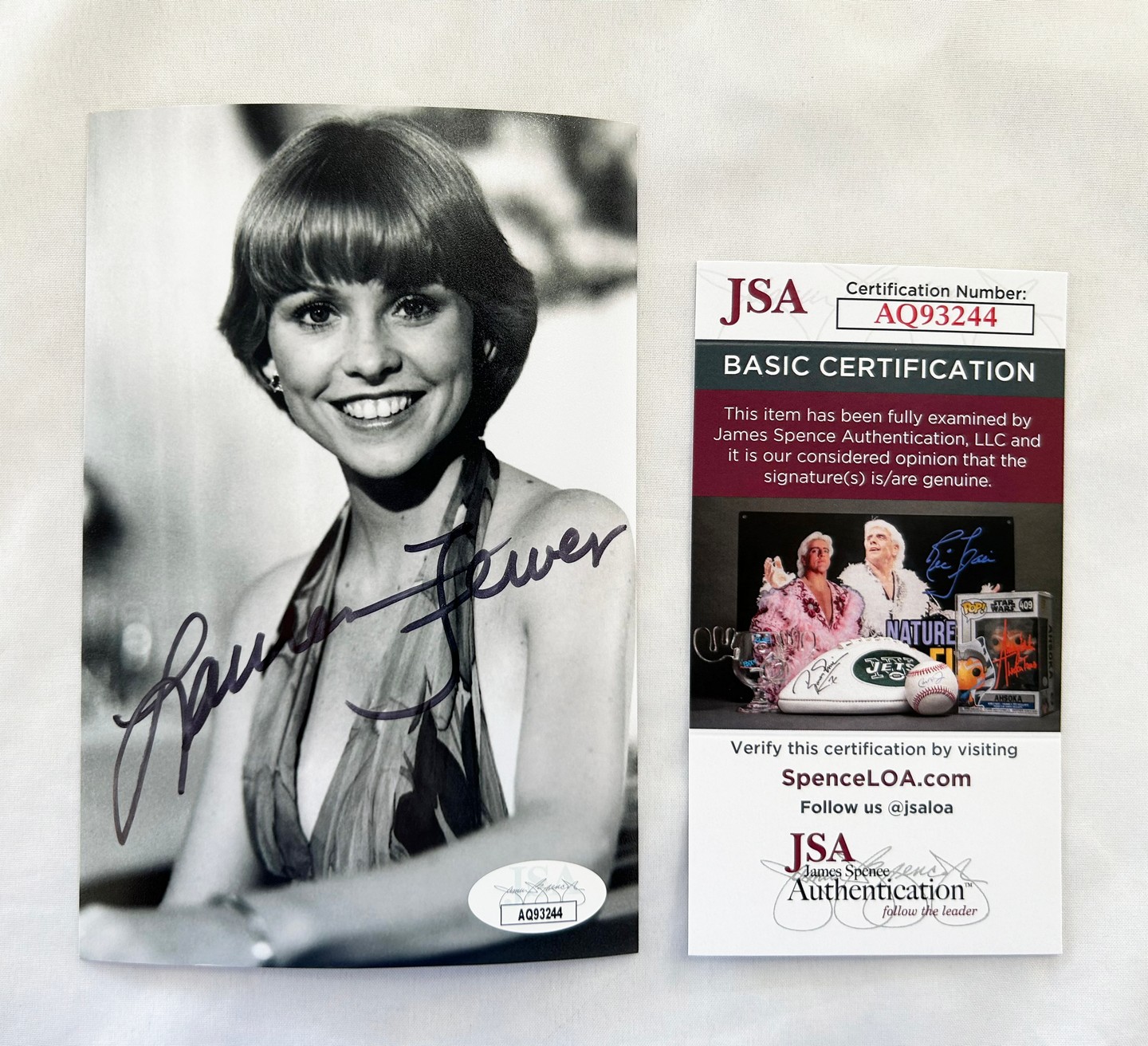 Lauren Tewes Signed 4x6 Photo JSA - Memorabilia For Less