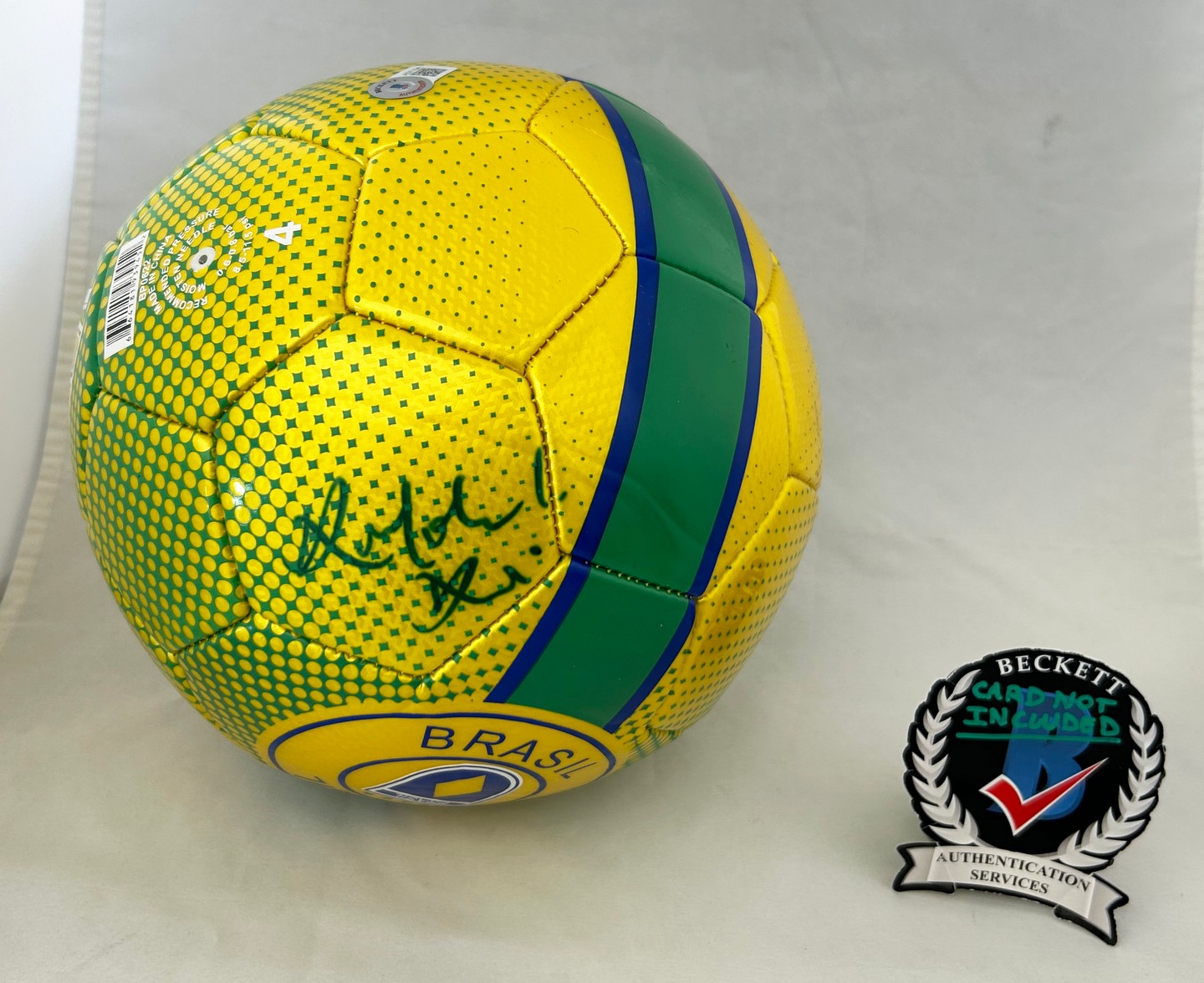 Ronaldinho Signed Soccer Ball Brasil Brazil Beckett BAS - Memorabilia ...