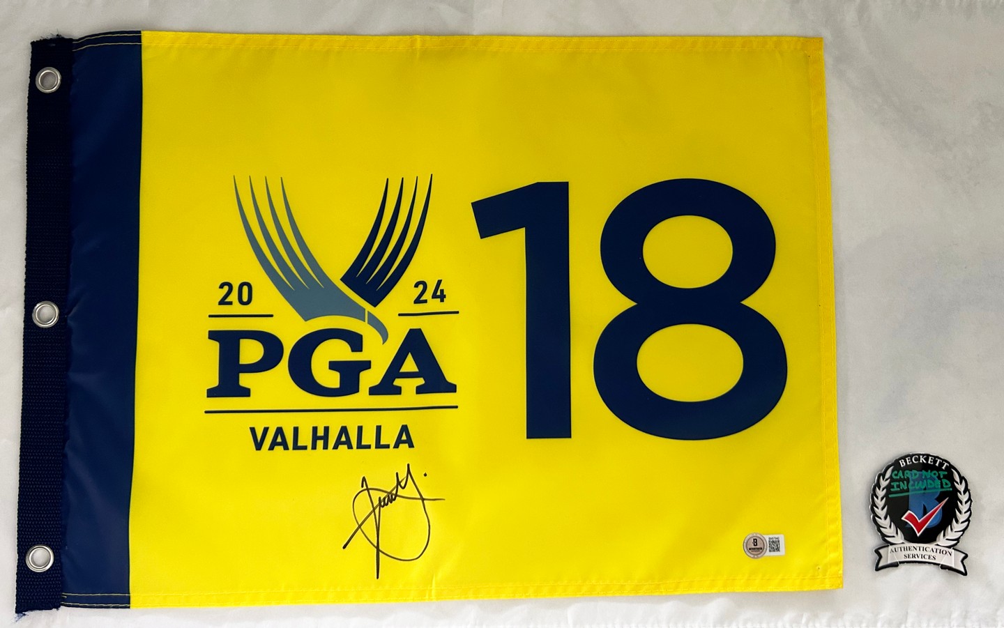 Xander Schauffele Signed 2024 PGA Championship Flag Beckett BAS ...