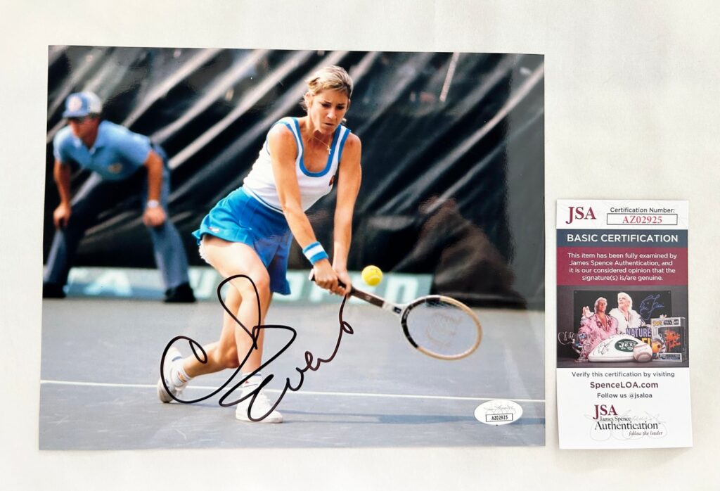 Chris Evert Signed 8x10 Photo JSA - Memorabilia For Less
