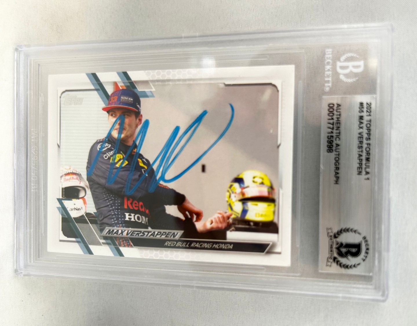 Max Verstappen Signed Card 2022 Topps Formula 1 #56 F1 Red Bull Beckett ...
