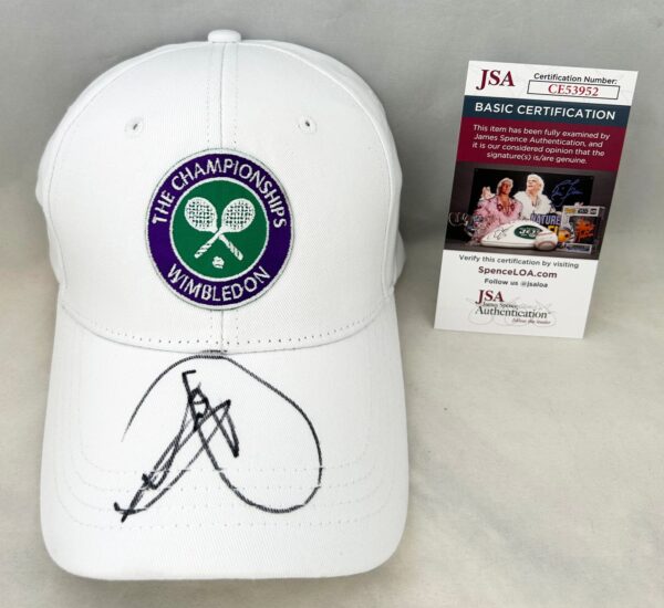 Novak Djokovic Signed Hat Wimbledon Champion JSA - Memorabilia For Less