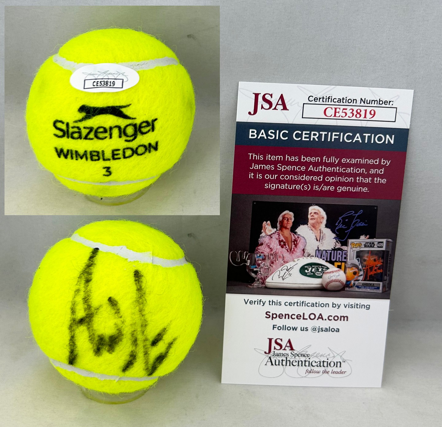 Andre Agassi Signed Tennis Ball Wimbledon JSA - Memorabilia For Less
