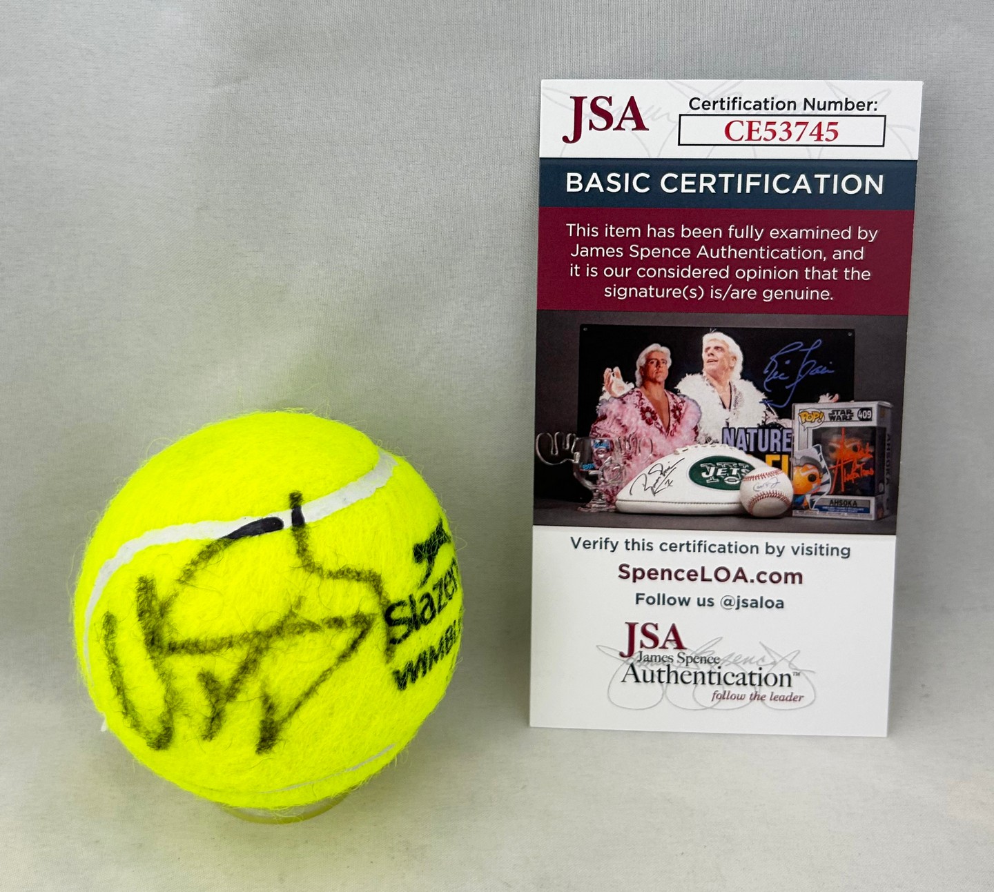 Conchita Martinez Signed Tennis Ball Wimbledon JSA - Memorabilia For Less