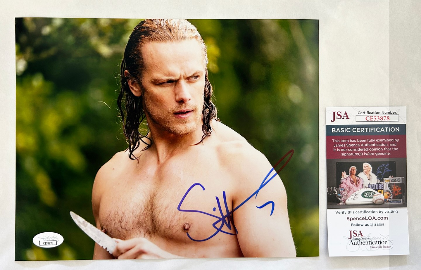 Sam Heughan Signed 8x10 Photo Outlander JSA 5 - Memorabilia For Less