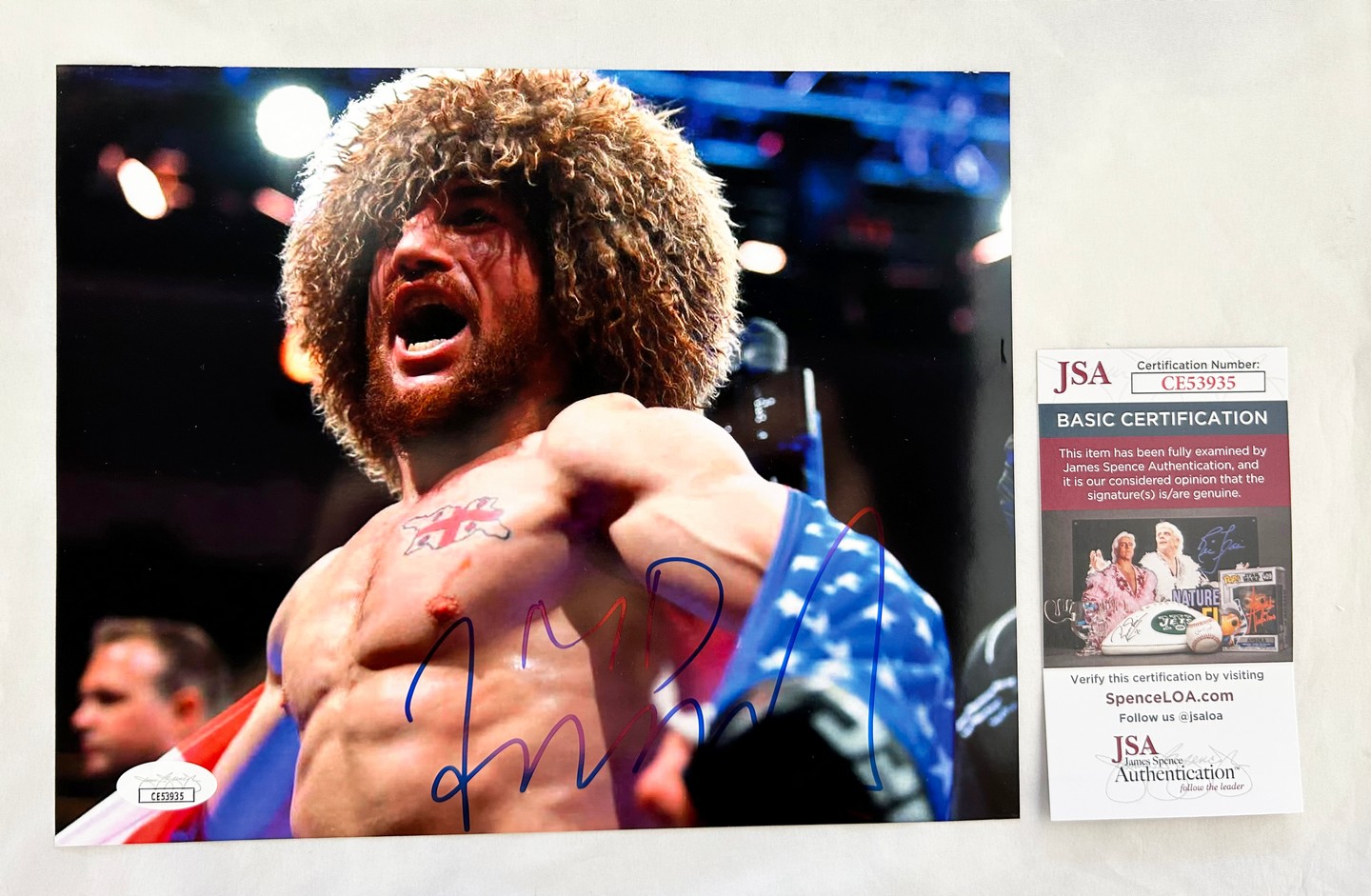 Merab Dvalishvili Signed 8x10 Photo UFC JSA 2 - Memorabilia For Less