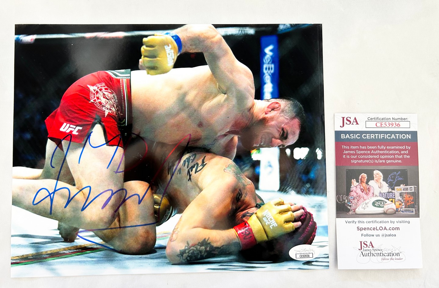 Merab Dvalishvili Signed 8x10 Photo UFC JSA 3 - Memorabilia For Less
