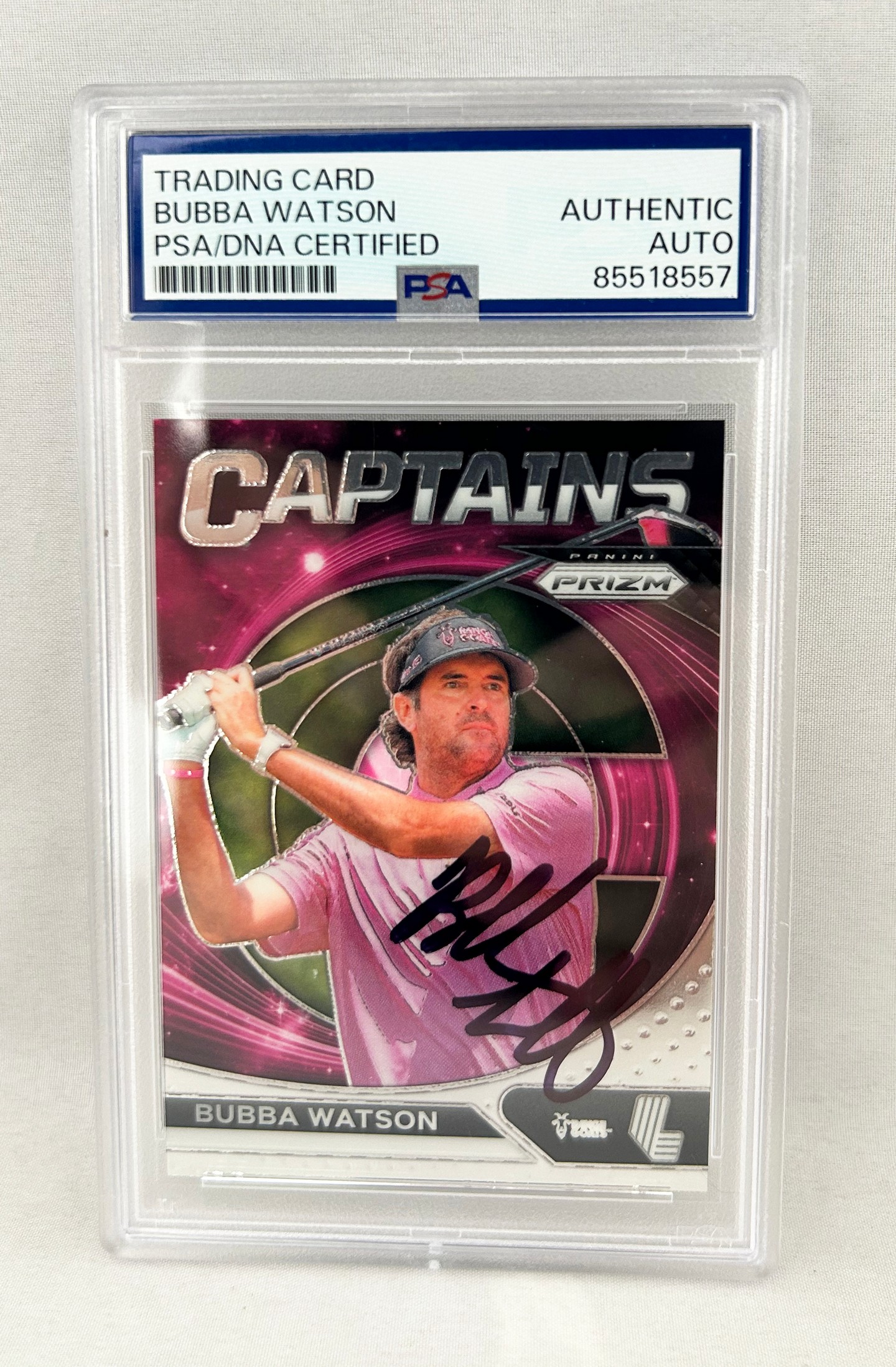 Bubba Watson Signed Card 2024 Panini Prizm #69 Captains PSA/DNA ...