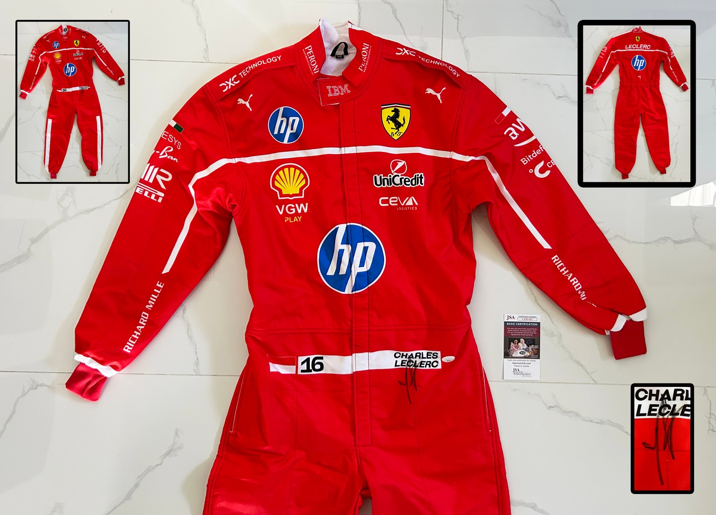 Charles Leclerc Signed Race Suit 2025 GP Season Ferrari Formula 1 F1 ...