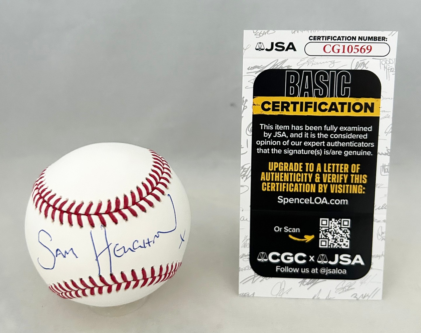 Sam Heughan Signed Baseball Outlander Jamie Fraser JSA 1 - Memorabilia ...