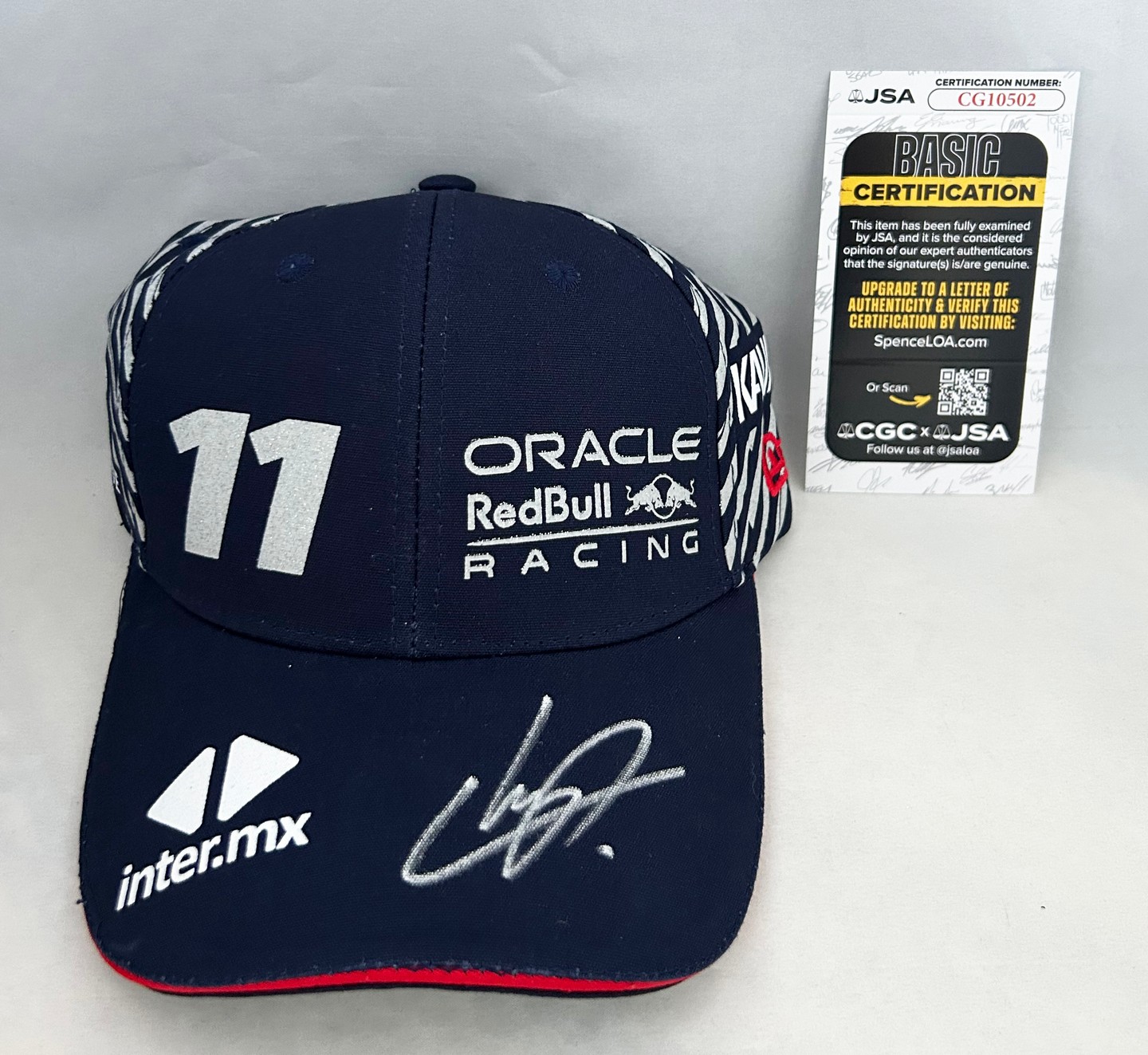 Sergio Checo Perez Signed Hat Red Bull F1 Formula 1 JSA 1 - Memorabilia ...