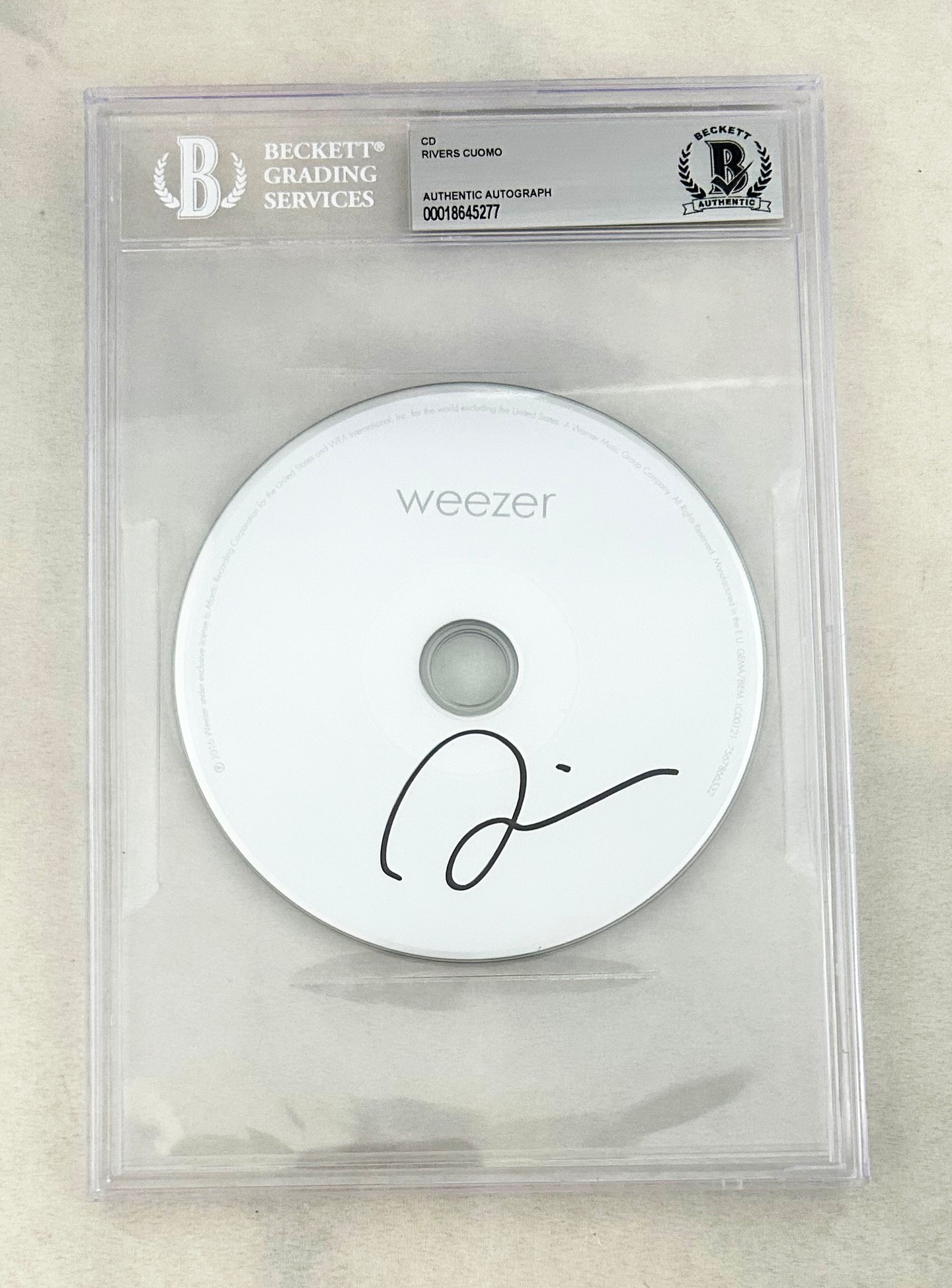 Rivers Cuomo Signed CD Weezer White Album Beckett BAS - Memorabilia For ...